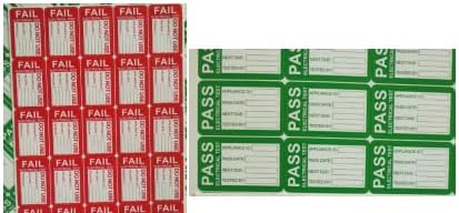 Pat Testing Stickers, 250 PCS Pass & 25 PCS Fail Pat Testing Labels ...