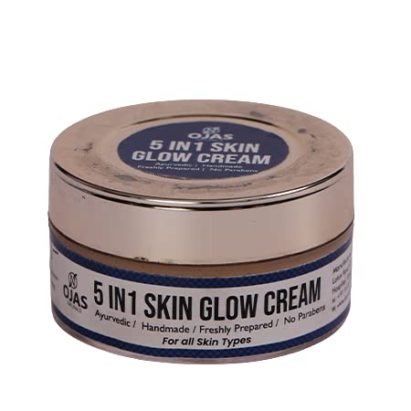 OJAS NATURALS Face Cream 5 in 1 Hand Made Natural Skin Glowing Cream 25g for Skin Lightening and ...