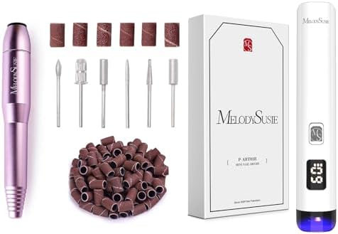 Amazon.com: MelodySusie Portable Electric Nail Drill with Handheld UV ...