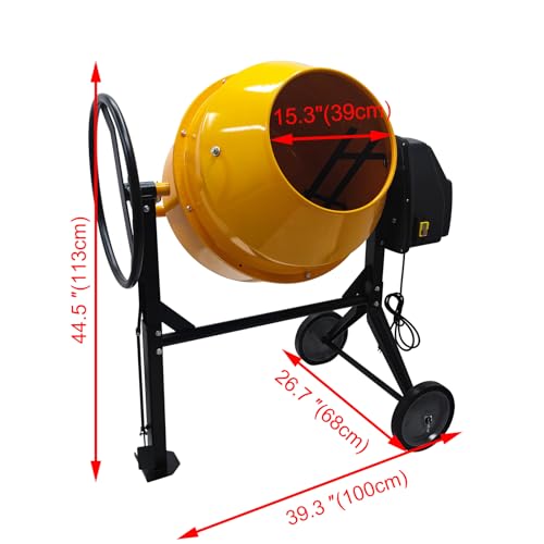 INTSUPERMAI Cement Mixer Concrete Mortar Drum Electric Concrete Cement ...