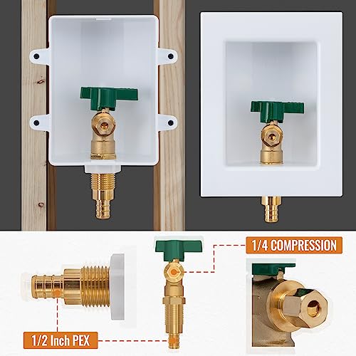 Snapklik.com : SUNGATOR Ice Maker Outlet Box, 1/2 Inch Pex Crimp Inlet ...