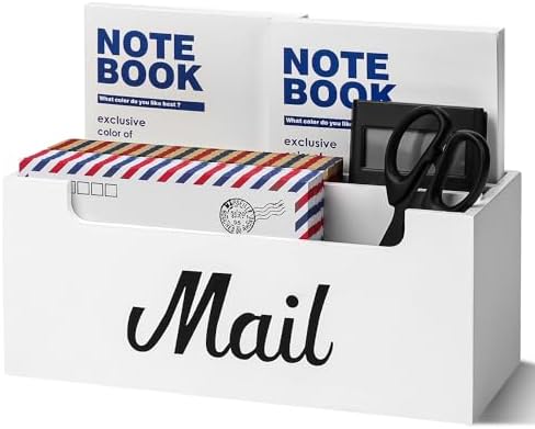 Amazon.com : Wooden Mail Organizer Countertop by VOTLEVT, Mail Holder ...
