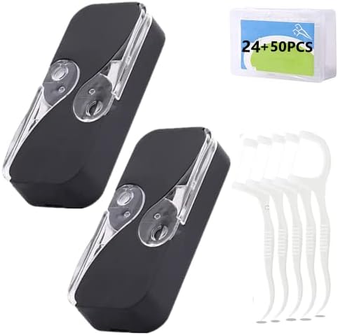 Amazon.com : [2 Pack] Floss Pick Dispenser Portable Floss Holder, Floss ...