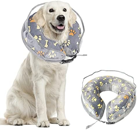 Yunnyp Dog Cone Inflatable Dog Cones After Surgery Soft Recovery ...
