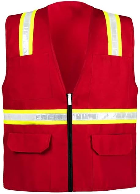 SAFETY DEPOT 8038A RED Safety Vest (Medium) - Amazon.com