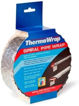 Thermawrap Pipe Wrap Insulation 50mm x 7.5m, Reflective Insulating foil ...