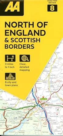 AA Road Map North of England & Scottish Borders (AA Road Map Britain ...