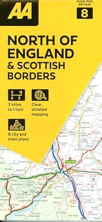 AA Road Map North of England & Scottish Borders: 8 - | 9780749584139 ...