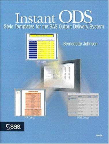 Instant ODS: Style Templates for the SAS Output Delivey System: Johnson ...