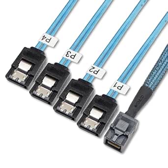 Amazon.com: Sonilco Internal HD Mini SAS Cable SFF-8643 to 4 SATA ...