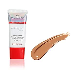 Amazon.com : AQUAPURITY PHOERA Full Coverage Foundation New Formula Waterproof Long Lasting Oil ...