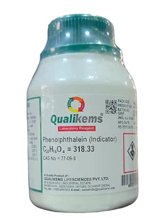 QUALIKEMS PHENOLPHTHALEIN POWDER 100GM CAS NO :77-09-8 (LAB USE ONLY ...