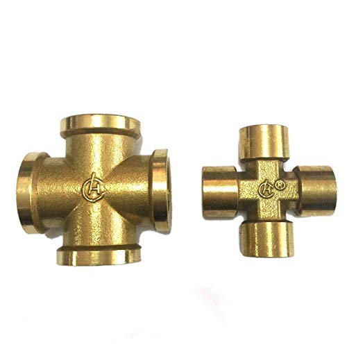 Amazon.com: 1PCS Brass Fitting Female Cross Four-way Connection Joint 1 ...