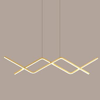YXBHLCY Modern LED Wave Linear Chandeliers Nordic Minimalist LED ...