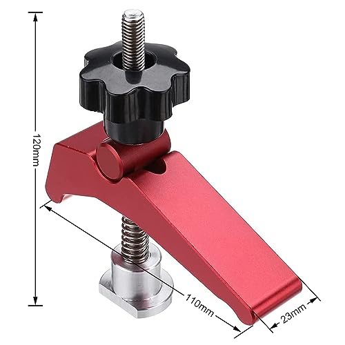 Snapklik.com : 2 Pack T Track Hold Down Clamps Woodworking T Slot Clamp ...