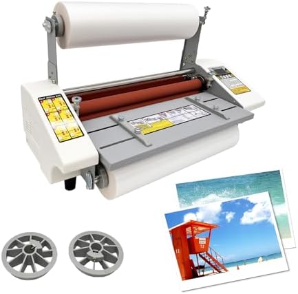 Amazon.com : TECHTONGDA Thermal Cold Roll Laminator, 110V Single and Dual Sided Laminating ...