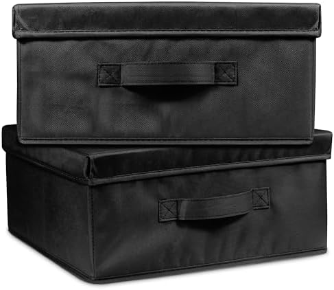 Creative Deco XXL Large Black Wooden Storage Box Chest | 40 x 30 x 24 ...
