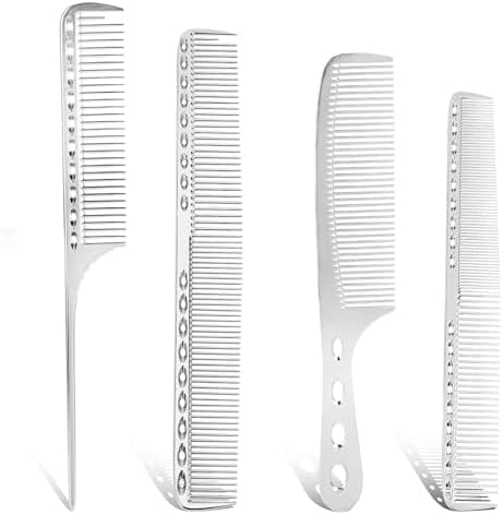 Amazon.com : Metal Comb for Men, 4 Aluminum Dressing Comb Professional ...