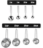 Amazon.com: Gymvcsi Measuring Cups and Spoons Set, with Farmhouse Wood ...