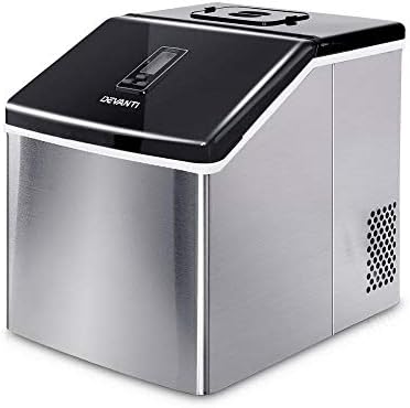 Devanti Ice Maker Machine, 3.2L Stainless Steel Portable Countertop ...