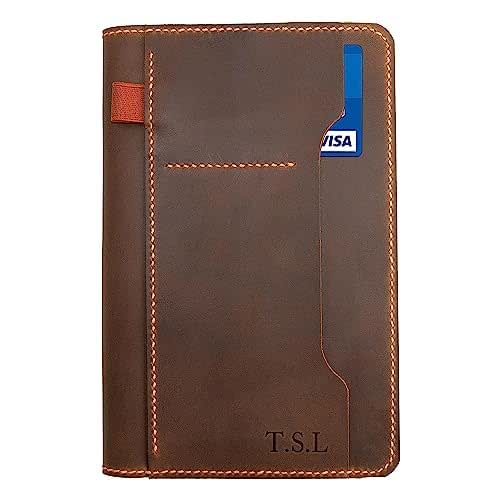 Amazon.com: Personalized Genuine Leather Notebook Notepad Cover for ...