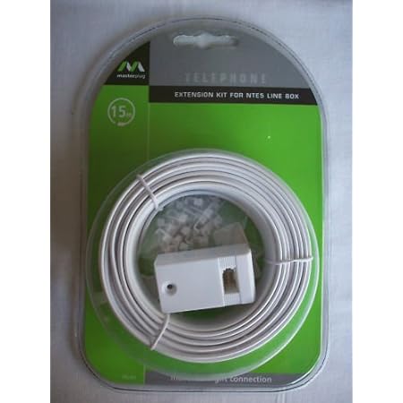 Telephone Extension Cable Kit for UK NTE5 Line Box Telephone Socket 15m ...
