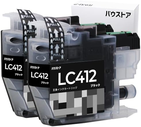 Amazon.co.jp: バウストア Brother LC412BK LC412 ブラック 染料 互換インクカートリッジ 対応機種：MFC ...