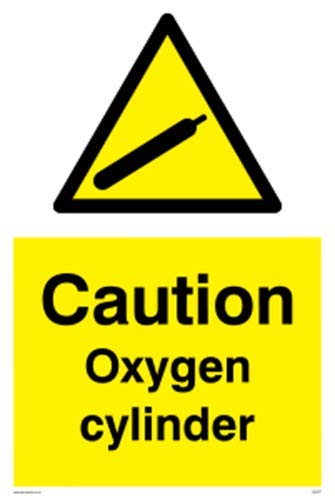 Caution Oxygen Cylinder Sign – BigaMart