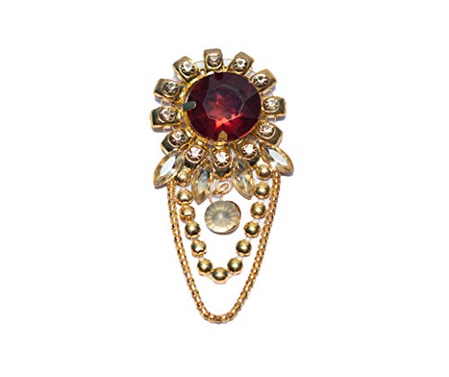 Ritu Creations Metal Alloy Safa Kalangi Padi Kilangi Kundan Brooch for ...