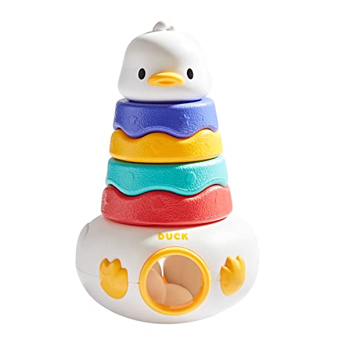 Baby Roly-Poly Ring Stacking toy with Matching Eggs and duck Shape for ...