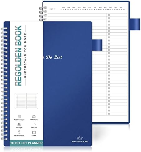 Amazon.com : Regolden-Book To Do List Notebook, Daily Planner for Work ...