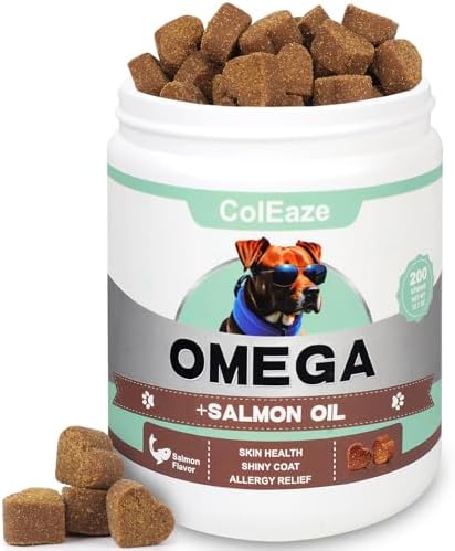 Amazon.com : Skin and Coat Supplement for Dogs 33% More 120 Soft Chews, Omega 3 Fish Oil for Dog ...