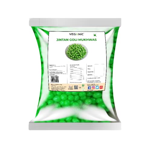Veganic Round Shaped Green Jintan Goli Mukhwas | Pudina/ Mint /Elaichi ...