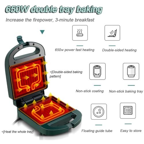 Toastie Maker Press Sandwich Maker, Griddle Press Multi-function ...