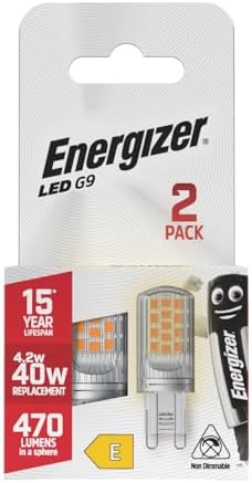Energizer G9 LED Light Bulb. 4.2W (40w Halogen Equivalent) 220-240V ...