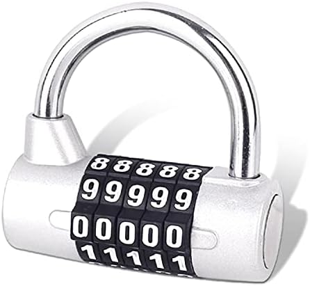 Belle Vous Blue 5 Digit Combination Padlock (2 Pack) - L6.5 x W2.5cm (2 ...