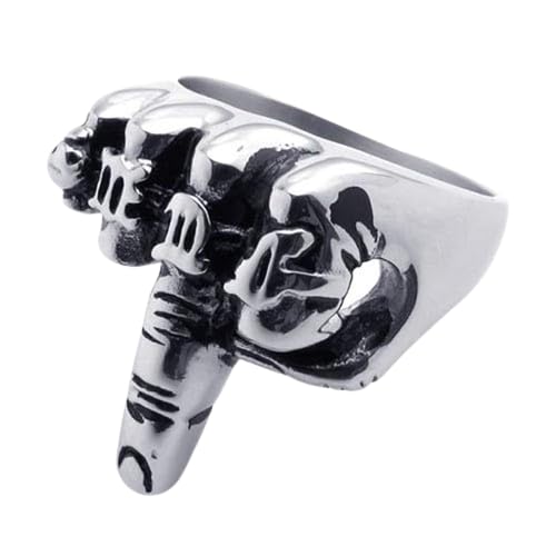 Buy Myginie.in Ring for Men Middle Finger To The World Adjustable Biker ...