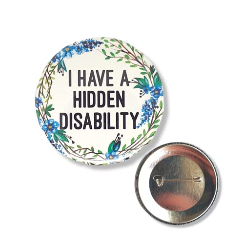 Hidden Disability Badge - 58mm Pin Button Badge : Amazon.co.uk ...