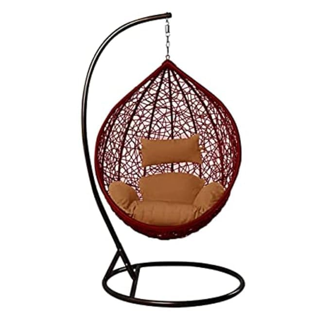 INDIAN LOOM CRAFTS Hammock Swing for Balcony Hanging Chair Without ...