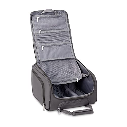 AmazonBasics Underseat Carry-On Rolling Travel Luggage Bag, Grey ...