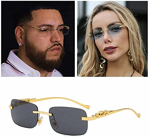 Buy Legend Eyewear Mc Stan Vintage Rimless Sunglasses Retro Luxury Gold ...