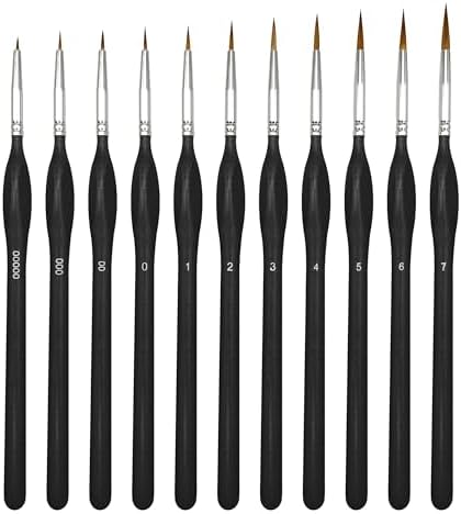 Amazon.com: Fine Detail Paint Brushes Set 11pcs, Miniature Painting ...