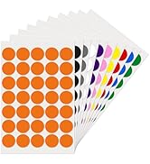 Amazon.com : YIKIADA Pink Dot Stickers Round 0.7 Inch Sticker Colored ...