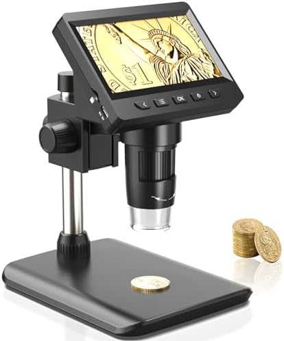 Amazon.com : 4.3" Coin Microscope - Aopick LCD Digital Microscope 1000X ...