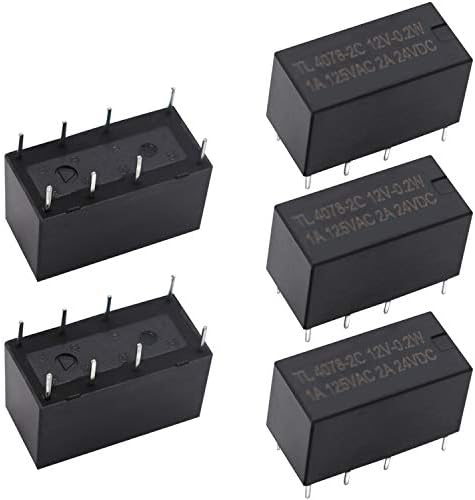 Amazon.com: uxcell 10 Pcs DC 12V Coil DPDT 8 Pin PCB General Purpose ...