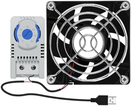 Kingke USB Cabinet 80mm Fan Quiet Cooling Fan Systems With 0-60 ...