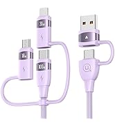 Amazon.com: USAMS Multi Charging Cable 2Pack 4FT 4 in 1 Nylon Braided ...