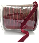 Amazon.com: 50 Yards Vintage Red Velvet Ribbon 3/8 Inch Wide with Spool ...