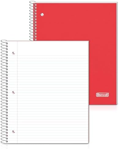Amazon.com : Dunwell Graph Paper Notebook, Red Plastic Cover, 100 ...