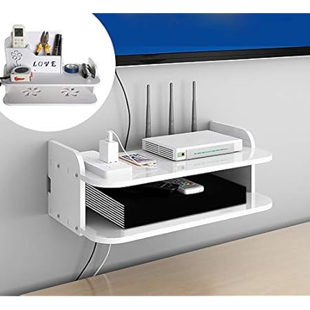 Amazon.com: BEARUT Floating Shelves Projector Shelf Rack Router Shelf ...